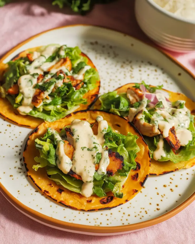 Smash Chicken Caesar Tacos: Quick and Delicious Recipe! - Tasty Pleasure