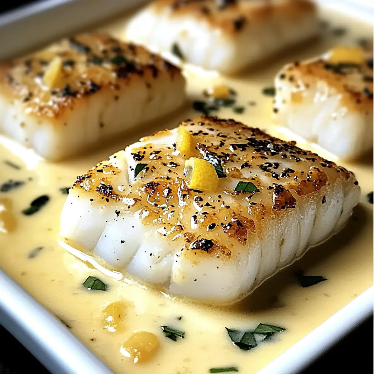 Delicious Baked Cod in Coconut Lemon Cream Sauce - Easy Weeknight Meal
