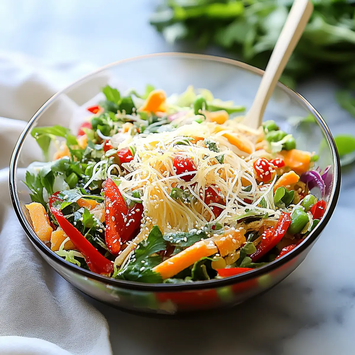 Irresistible Spring Roll Salad with Spicy Ginger Dressing
