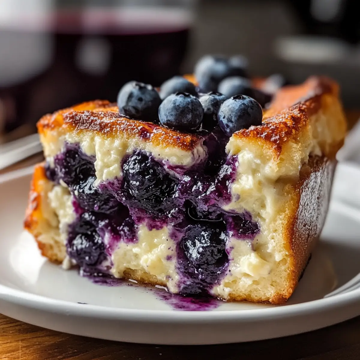 Irresistible Blueberry Cream Cheese French Toast Casserole