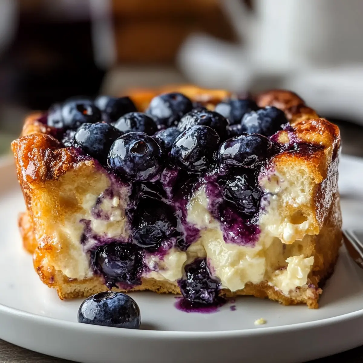 Irresistible Blueberry Cream Cheese French Toast Casserole