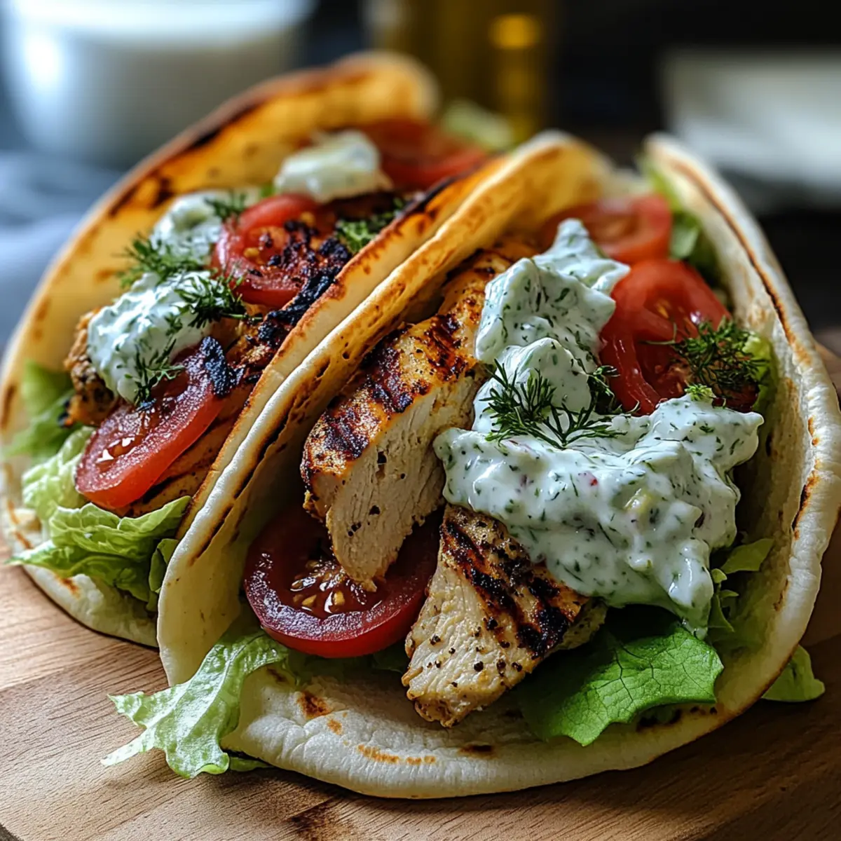 Irresistible Mediterranean Chicken Gyros with Creamy Feta Tzatziki