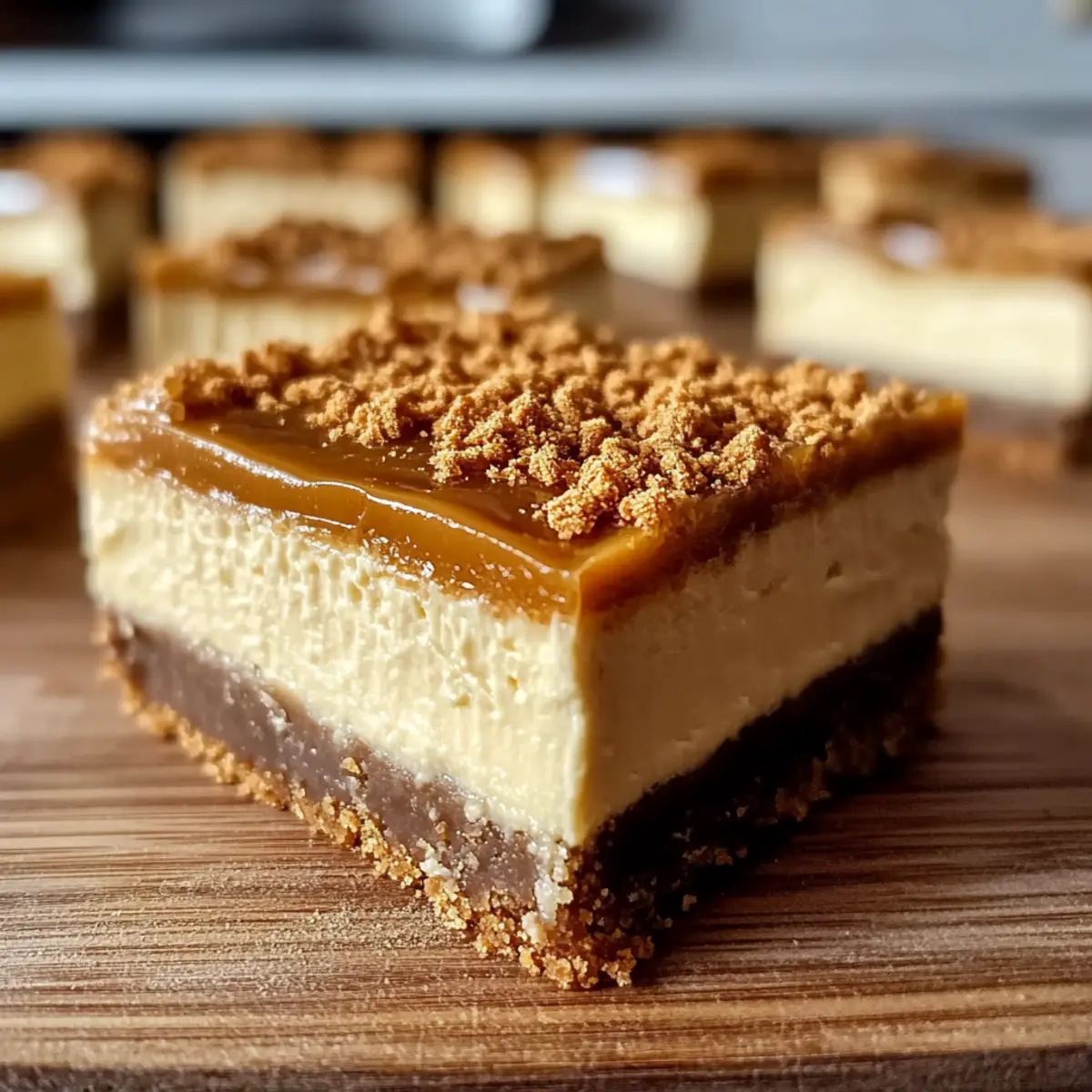 Irresistible Creamy Biscoff Cheesecake Bars: No-Bake Delight