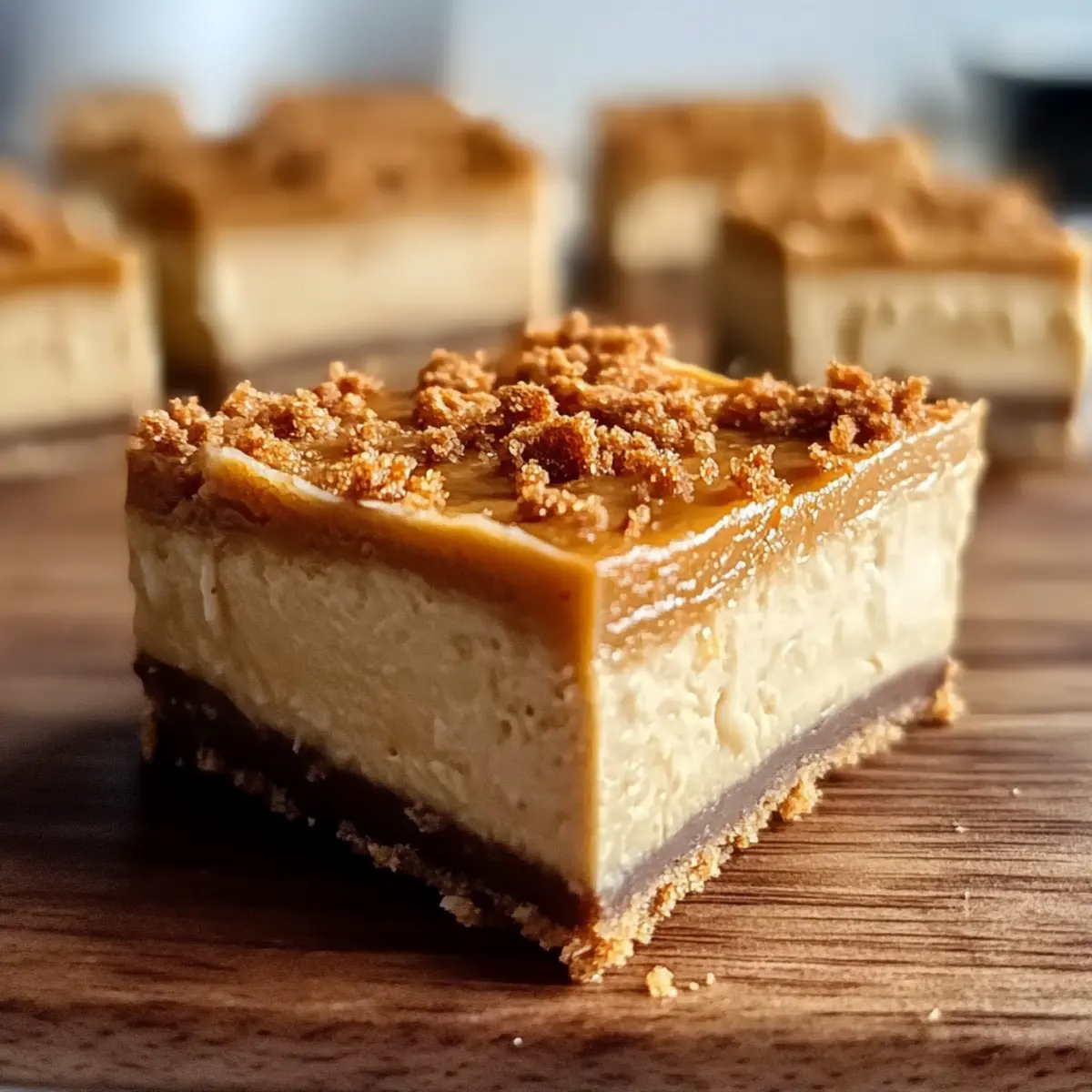 Irresistible Creamy Biscoff Cheesecake Bars: No-Bake Delight