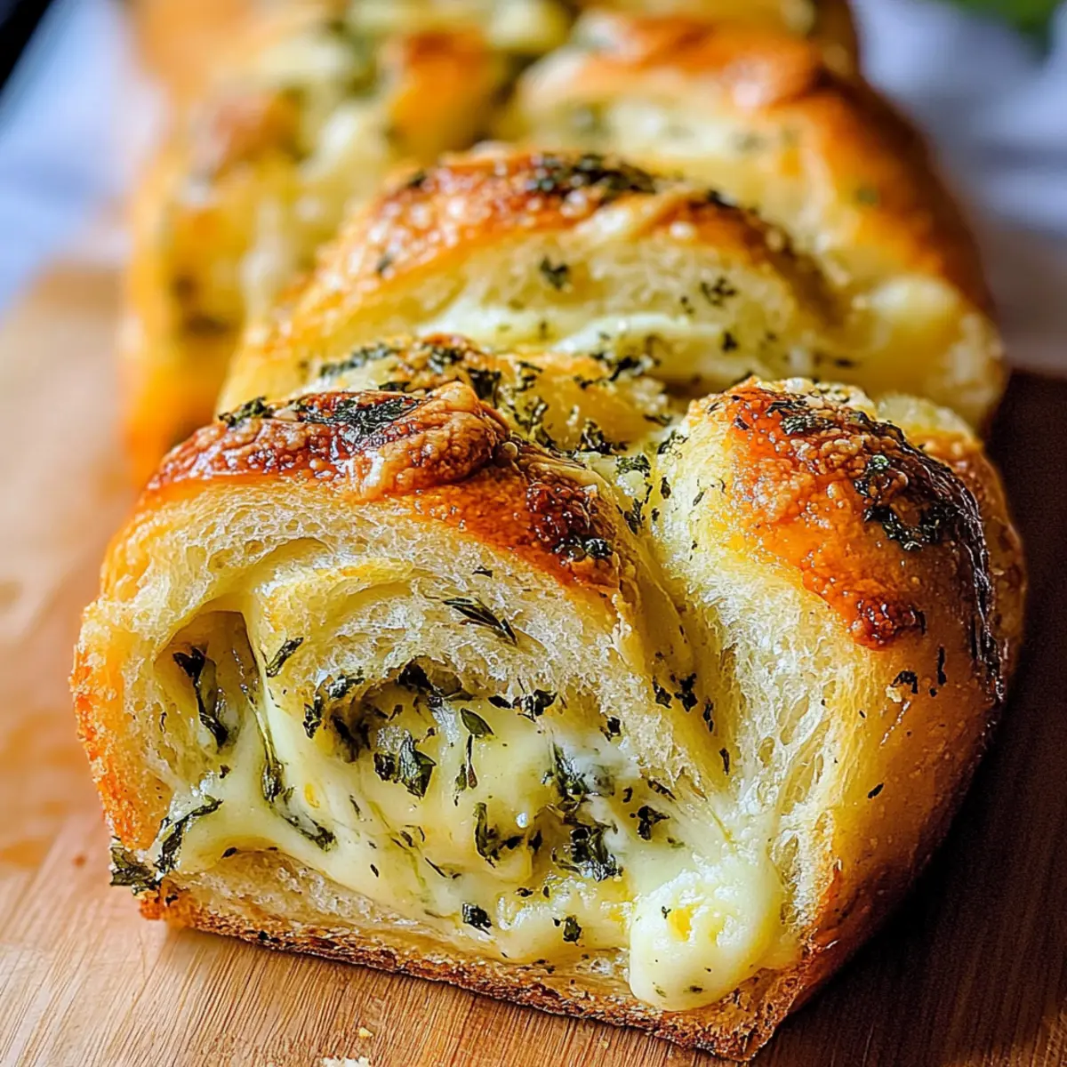 Irresistible Swirled Garlic Herb and Cheese Bread Recipe