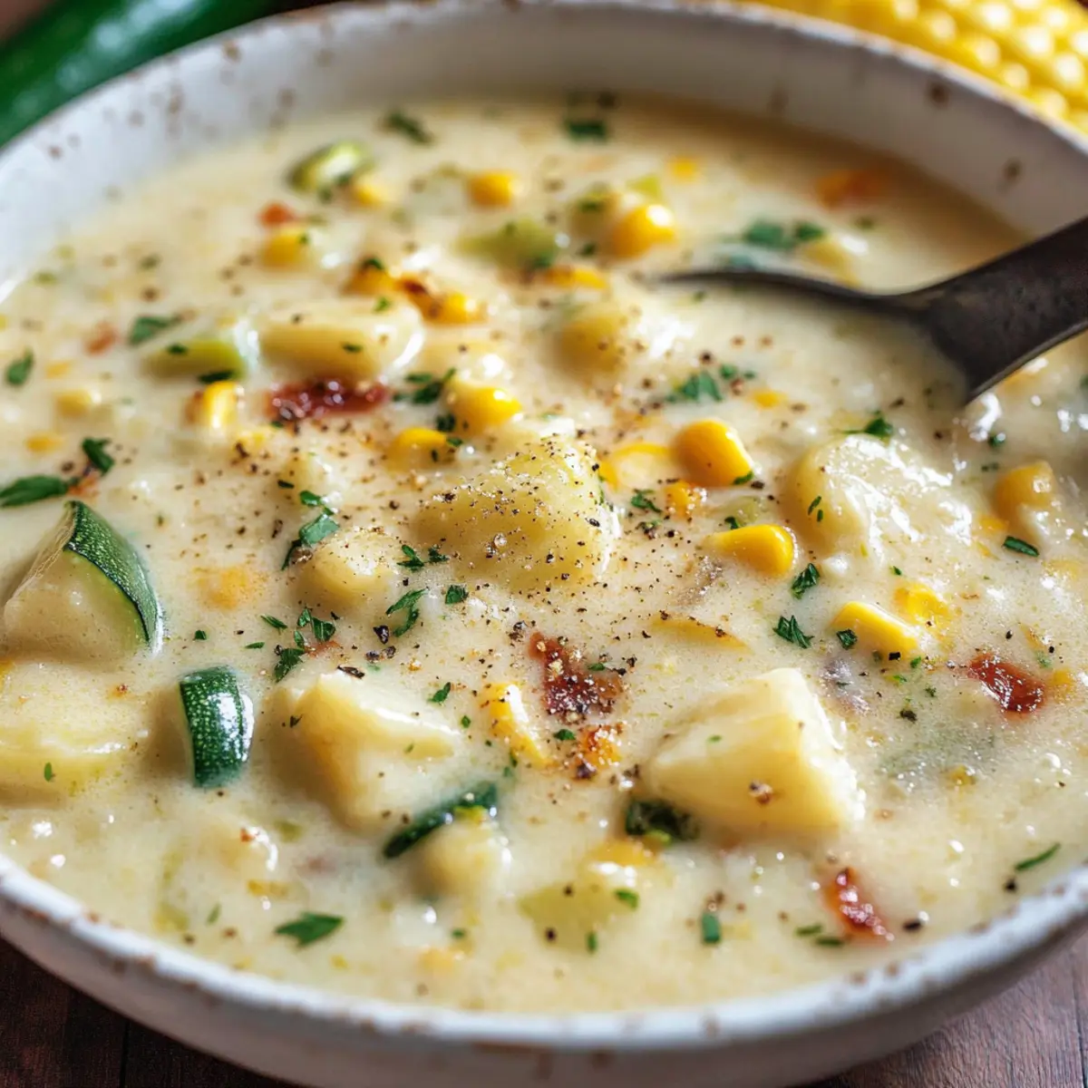 Irresistible Summer Corn and Zucchini Chowder Recipe